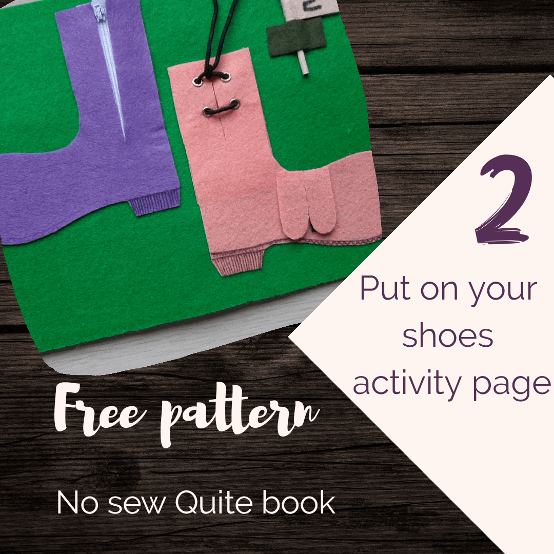 How to make shoe quiet book page - Little Ladoo
