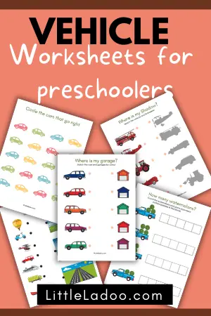 Vehicle Theme worksheets - Free printable activity