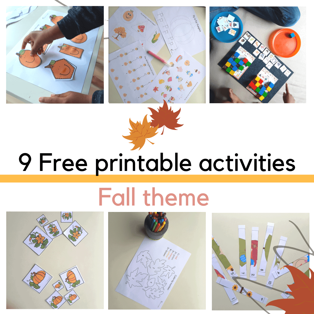 Fall printables for preschoolers - Little Ladoo