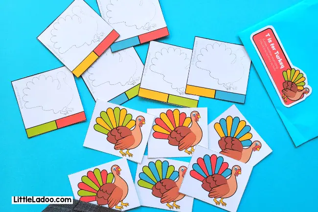 Turkey Busy bag Printable- Free Thanksgiving activity