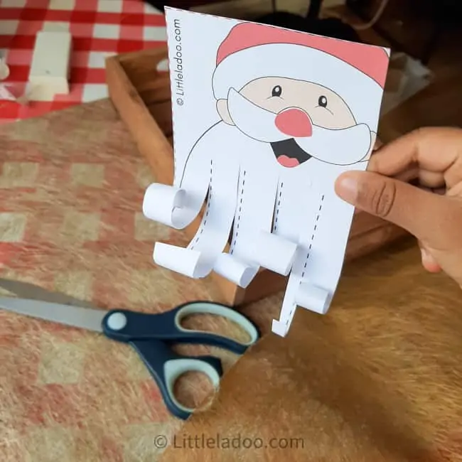 Santa's Beard Scissor Skills {FREE Printable}