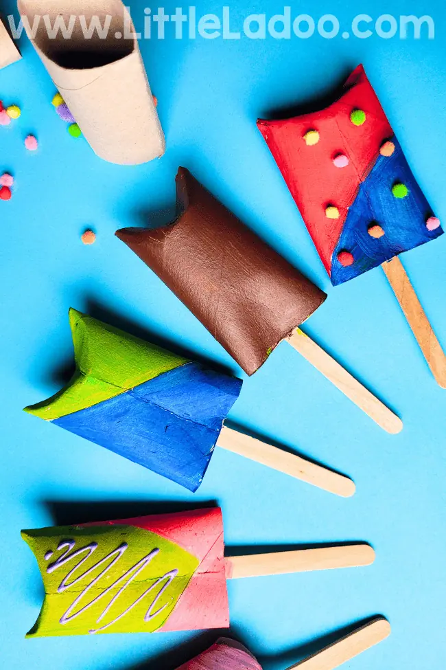Toilet Paper Roll Popsicles - Easy DIY Toys for Kids