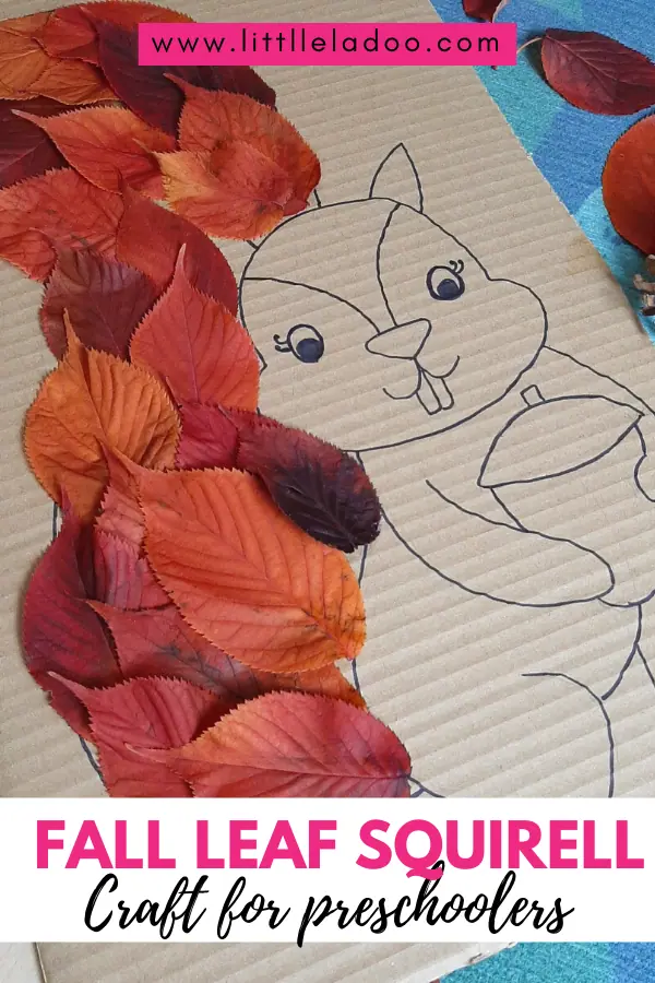 Fall Leaf Red Squirrel - Easy Craft idea for Preschoolers