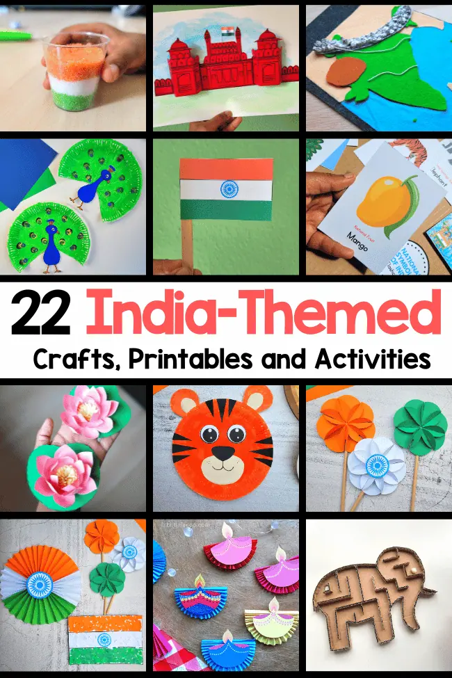 India Activities for Kids (Includes many free printables)