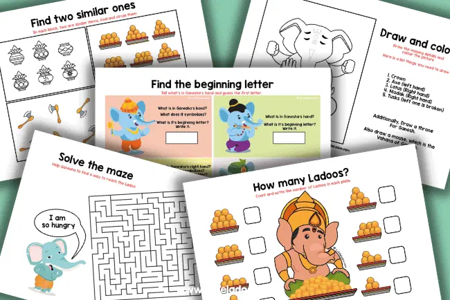 20+ Ganesh Chaturthi Activities for kids - Crafts, Printables & More!
