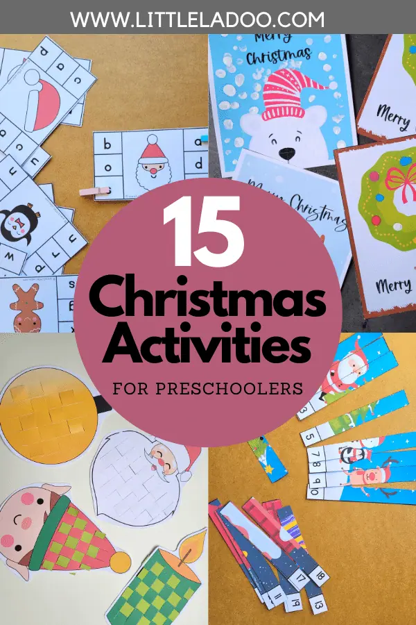 Christmas Activity Pack Printable - Little Ladoo