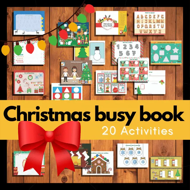 Christmas Busy Book {20+ Interactive Activities} - Little Ladoo