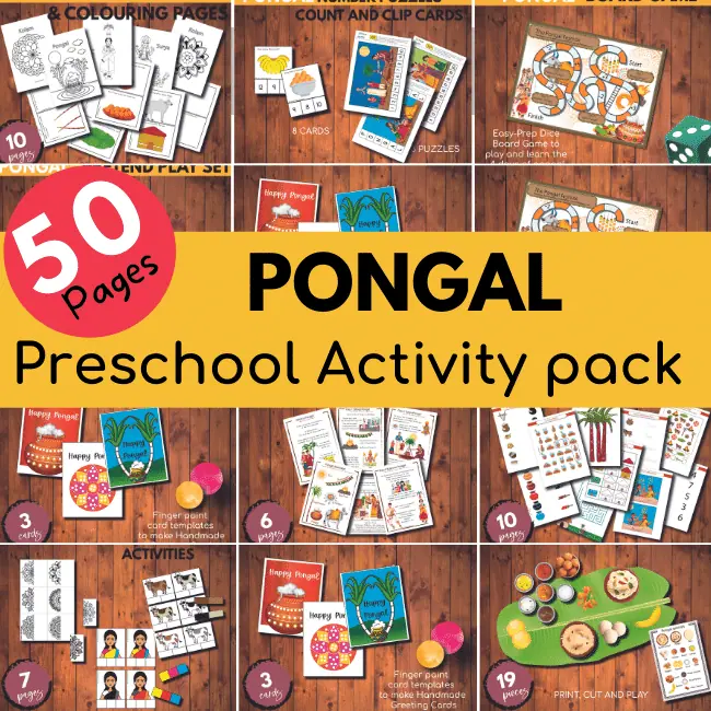 Pongal Activity Pack Printable - Little Ladoo