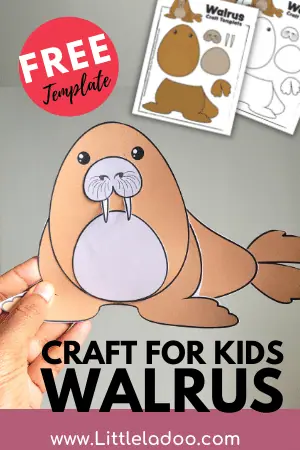 Walrus Craft for Kids {Free Template} - Little Ladoo