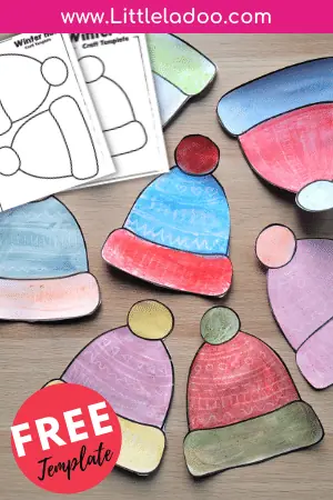 Winter Cap Craft {Free Template} - Little Ladoo