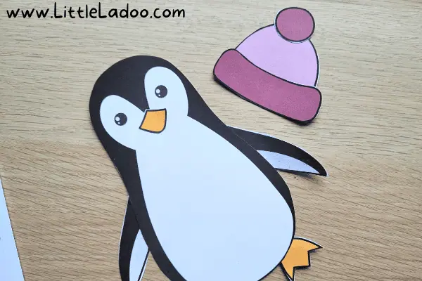 Penguin Cut and Paste Craft {Free Template} - Little Ladoo