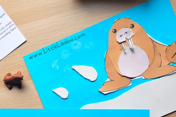 Walrus Craft for Kids {Free Template} - Little Ladoo