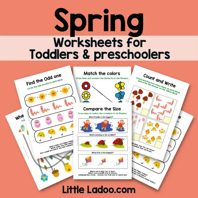 Spring Worksheets - Little Ladoo