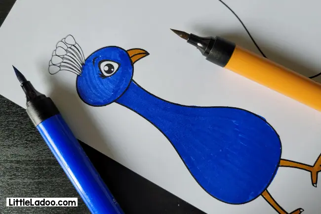 Peacock Body Template