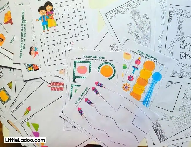 Diwali Activity Bundle Printable - 95 Pages of fun!