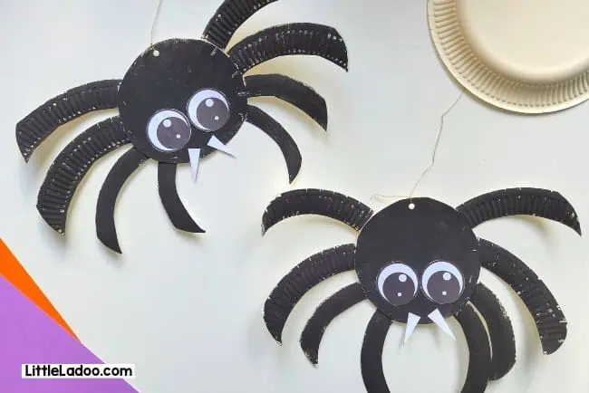 Paper Plate Spider Craft {Free template}