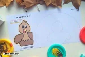 Fork Painted Turkey Craft - Free Template