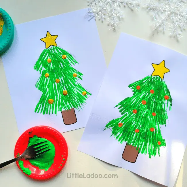 15+ Fork Painting Ideas for Kids {Free Templates for All}