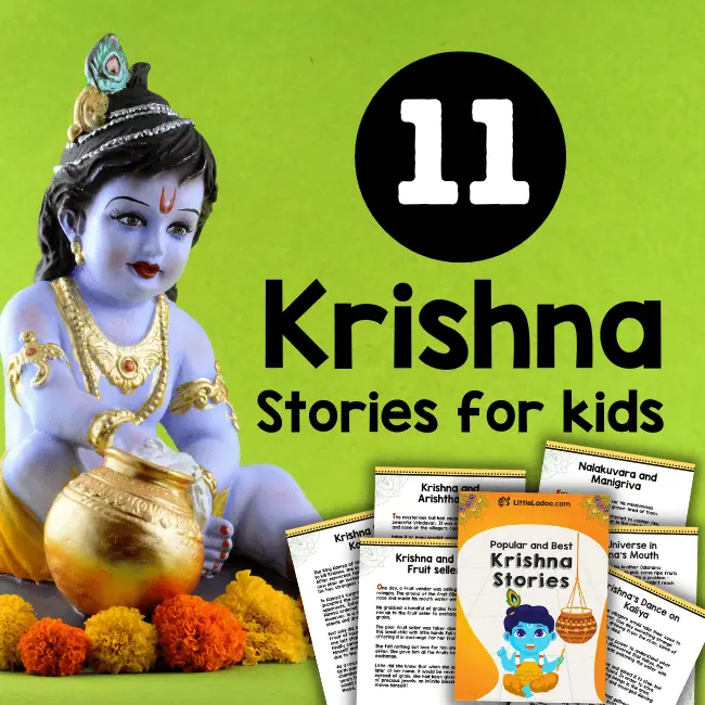 11 Best Krishna stories for kids {Free Printable}