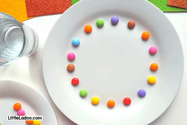 Skittles Rainbow Science Experiment for Kids - Little Ladoo