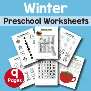 Winter Preschool Worksheets {Free Printable}