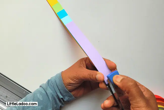 Paper Strip Rainbow Craft - Little Ladoo