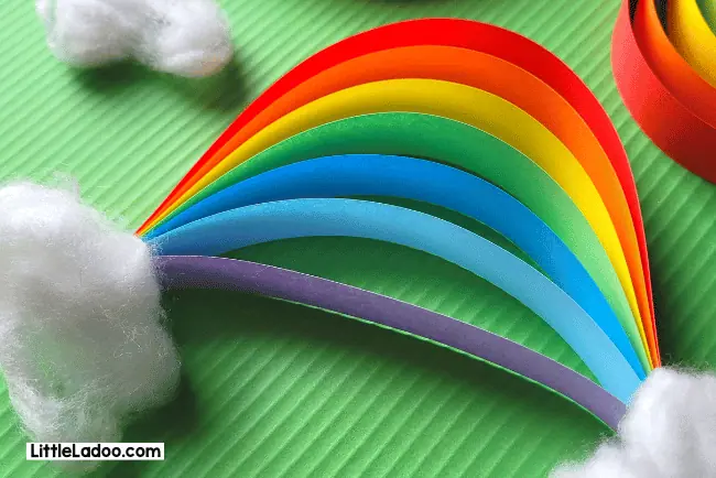 Paper Strip Rainbow Craft - Little Ladoo