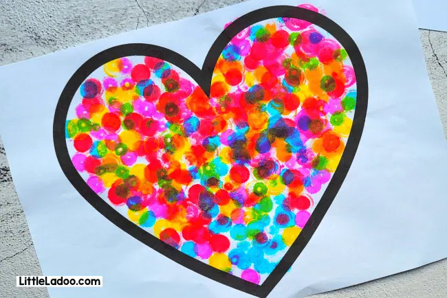 Torn Paper Heart Craft {Free Printable}