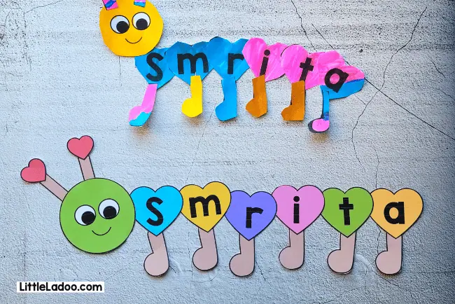 Valentine Name Craft - With editable Template