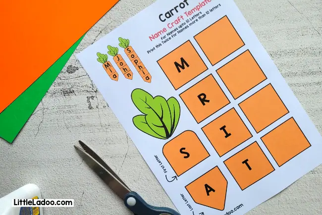 Easter Name Craft - Little Ladoo