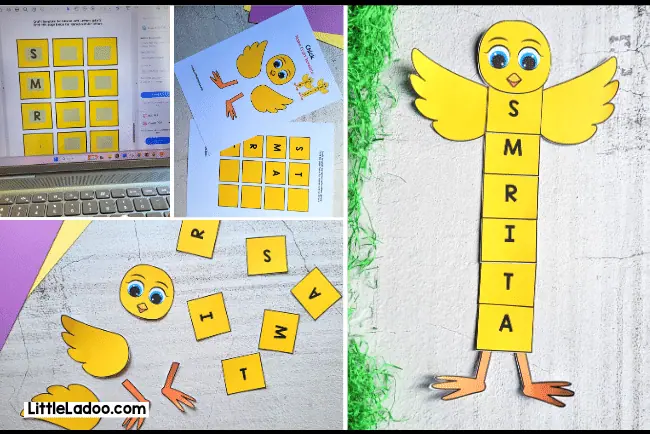 Easter Name Craft - Little Ladoo