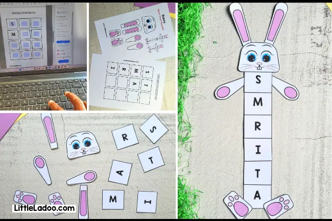 Easter Name Craft - Little Ladoo
