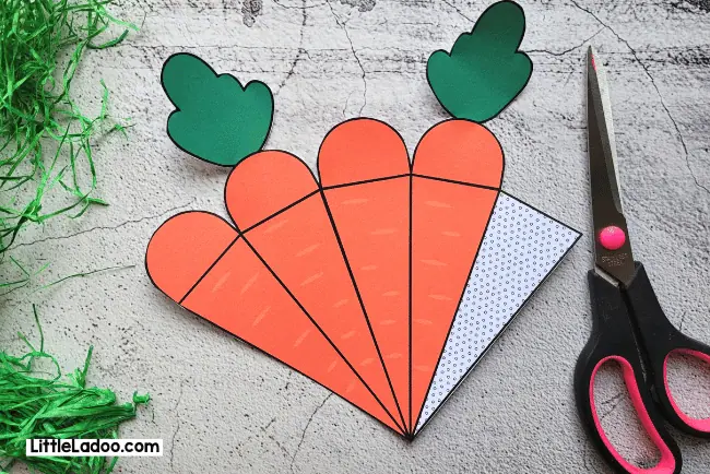 Carrot 3D Paper Craft - Little Ladoo
