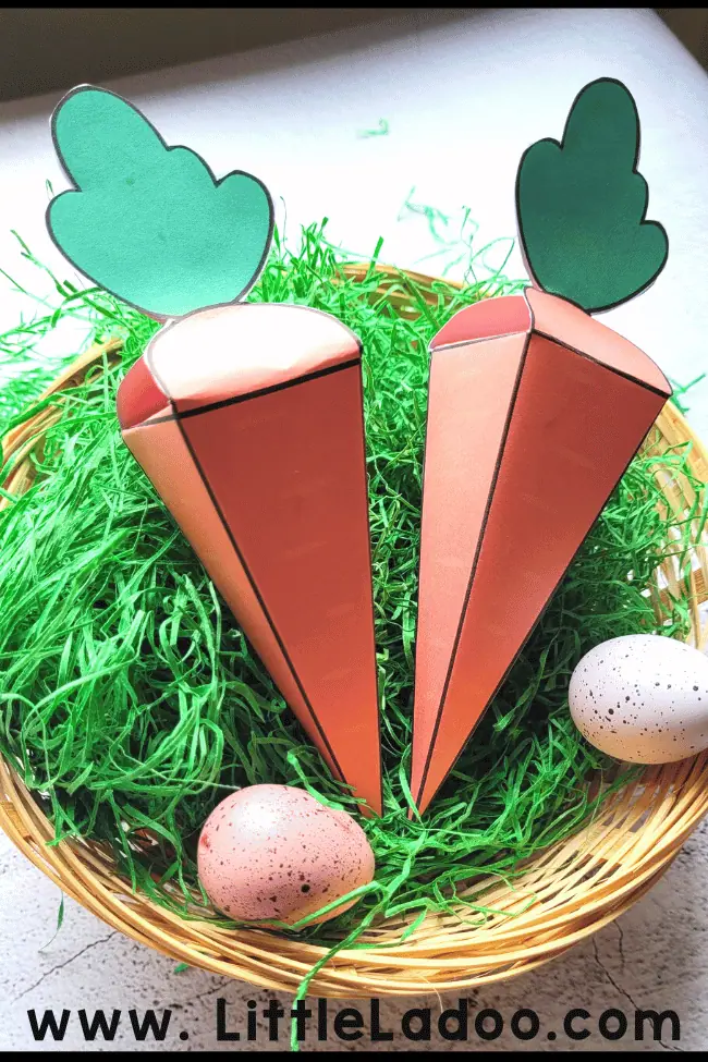 Carrot 3D Paper Craft - Little Ladoo