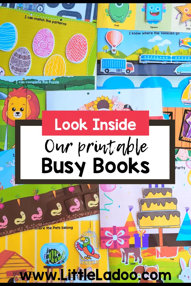 Our Printable Busy Books - Toddler Learning folder/Binder