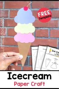 Ice Cream cone Craft { Free template }