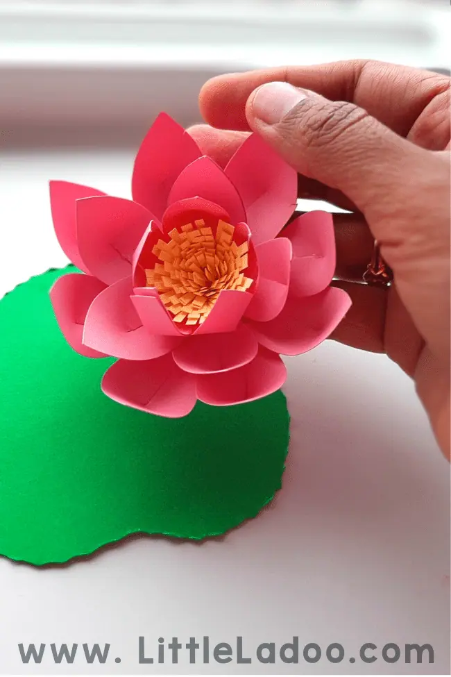 How to make a Paper Lotus Flower {Free Template}
