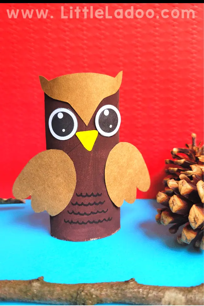 Toilet Paper Roll Owl Craft - Little Ladoo