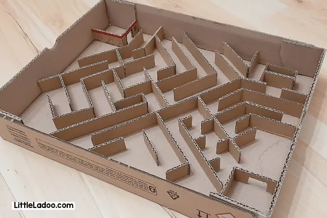Cardboard Maze Ideas for kids that you can make at home!