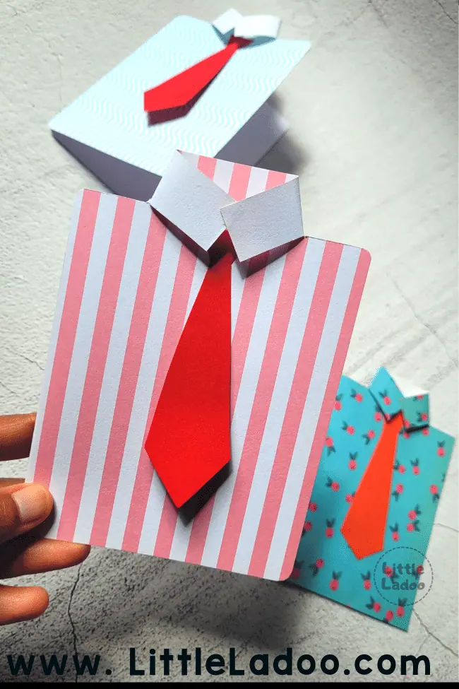 Shirt Card Craft for Father's Day {Free Tie Template}