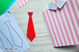 Shirt Card Craft for Father's Day {Free Tie Template}