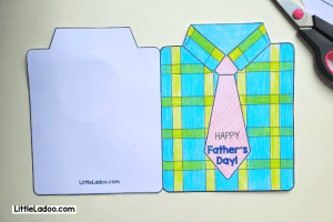 Father's Day Shirt Card to colour