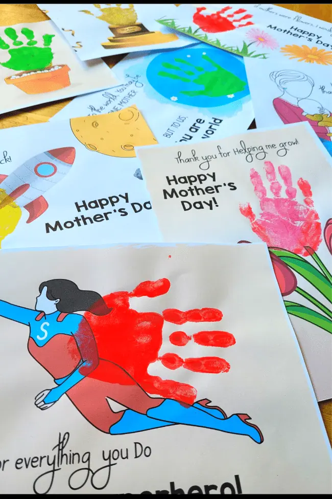 Mother's Day Handprint Art - Set of 8 Printables