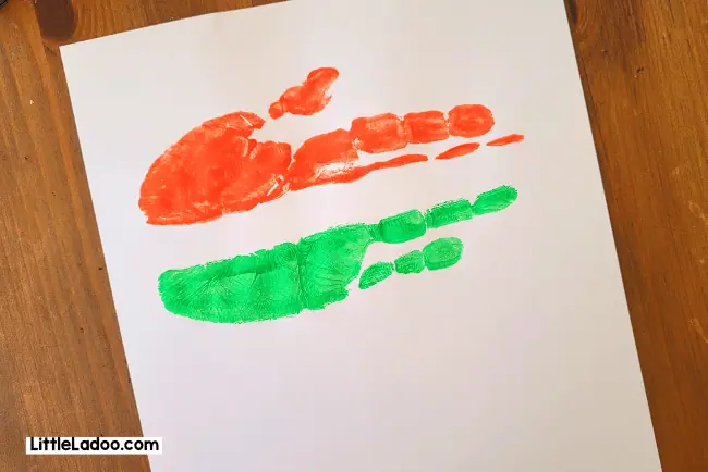 Handprint Indian National Flag Craft