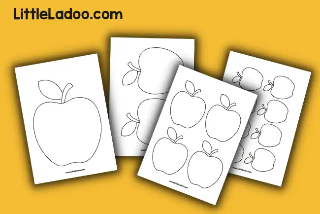 Apple Template Printable - Free Pack for Creative Apple Activities