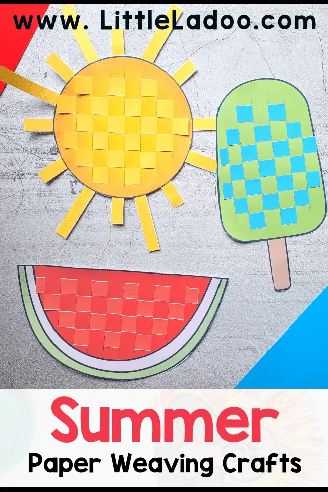 Summer Paper Weaving Crafts - 3 Fun Summer Crafts