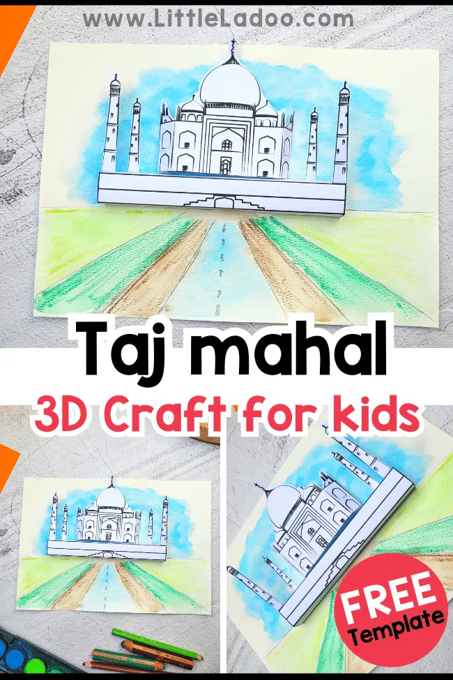 Taj Mahal Craft {Free Template}