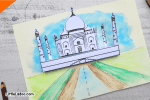 Taj Mahal Craft {Free Template}