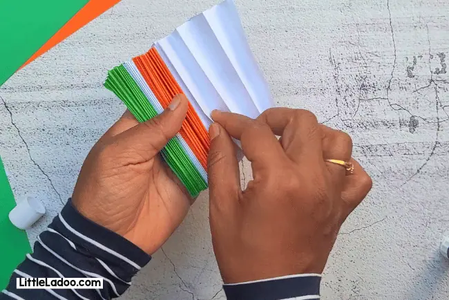 India Flag Tricolour Paper Craft {Free Chakra Template}