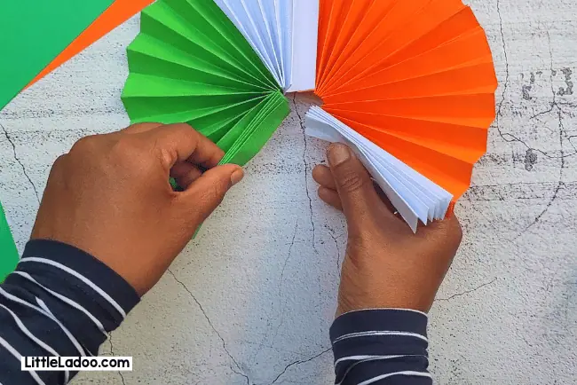 India Flag Tricolour Paper Craft {Free Chakra Template}